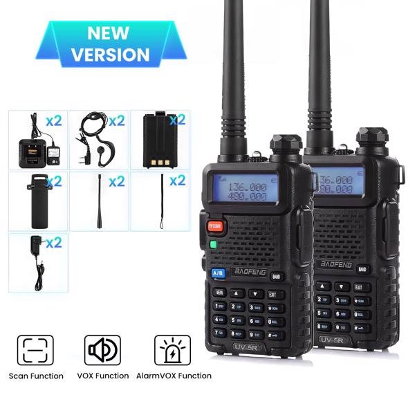 BAOFENG Radio Portable Walkie Talkie UV-5R, Handheld Ham Radio Long ...